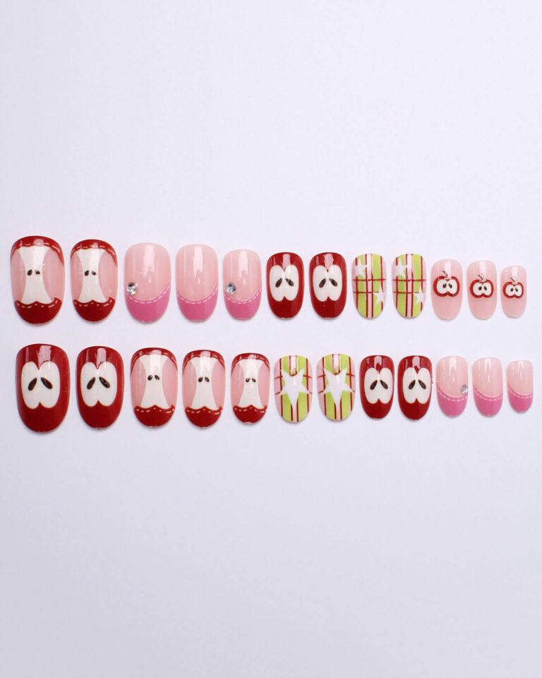 Beautiful Red Apple Nails Short Almond